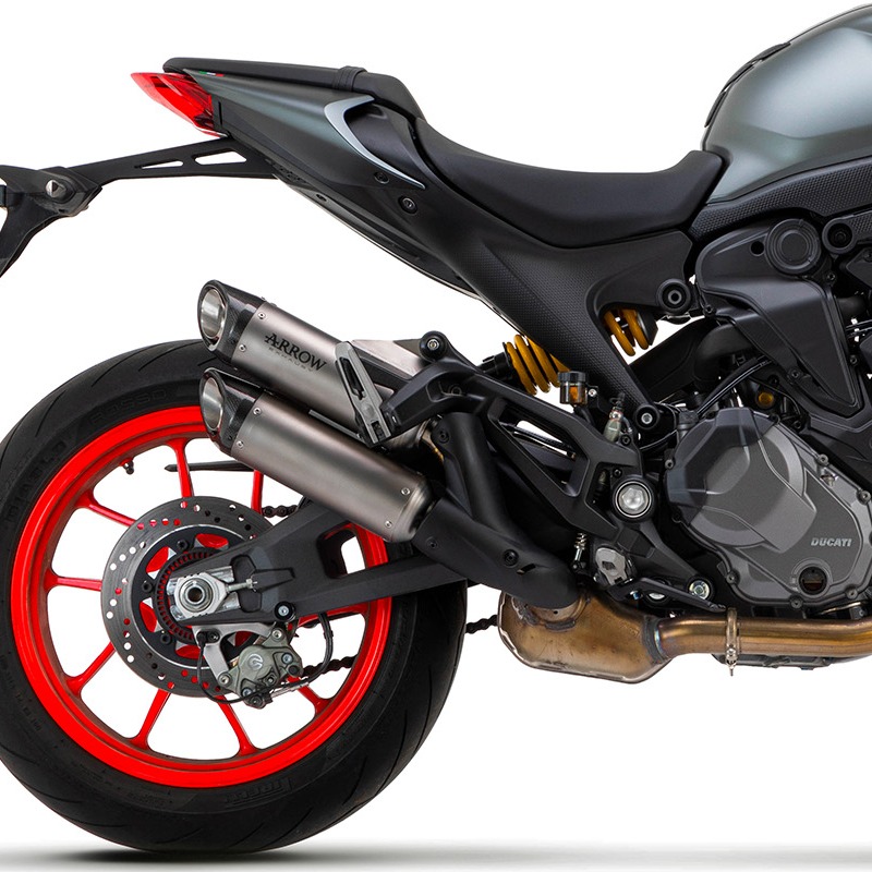 Arrow - slip on round sil Ducati Monster 937